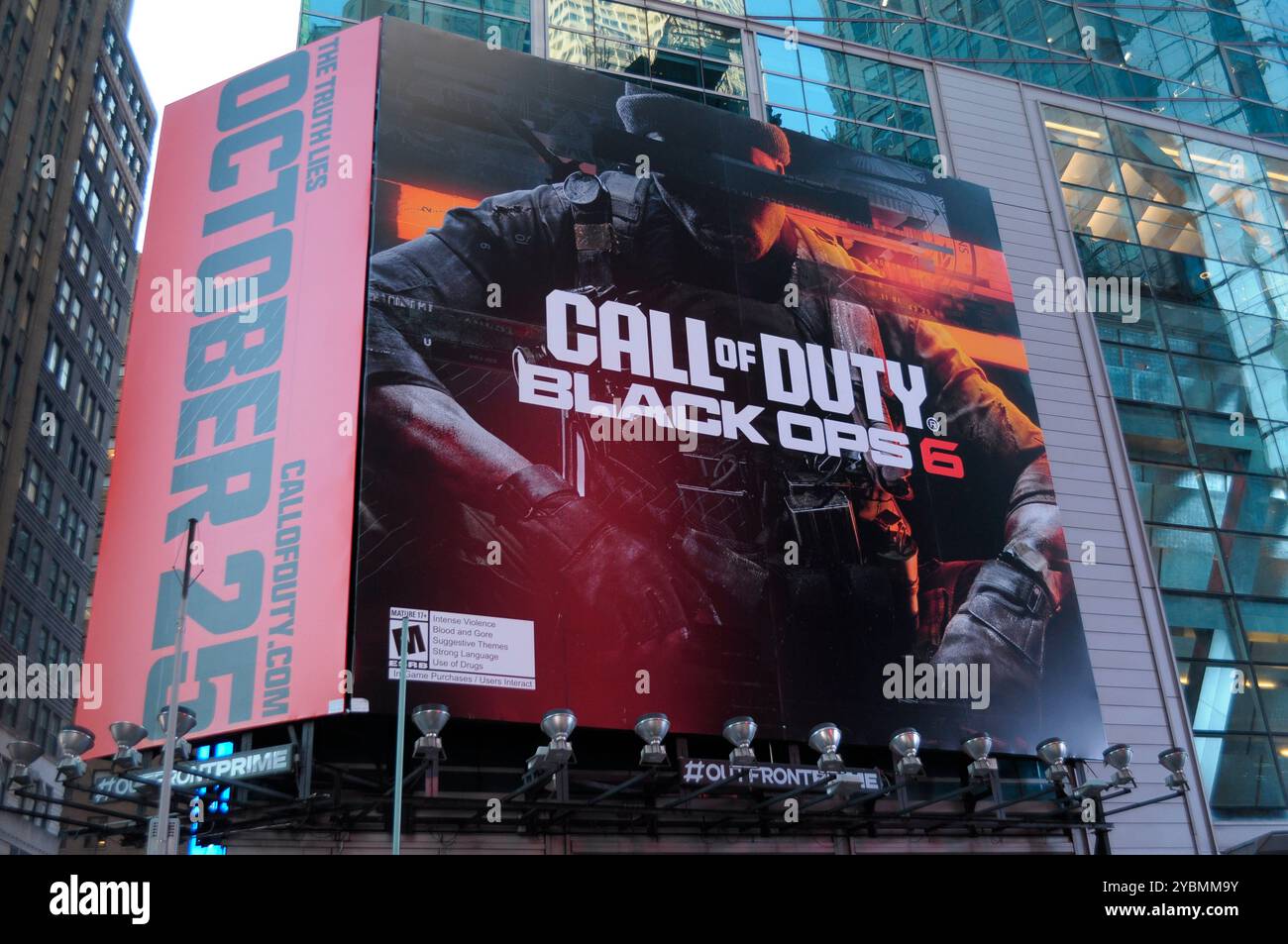 A billboard for the upcoming video game, Call of Duty: Black Ops 6, is ...