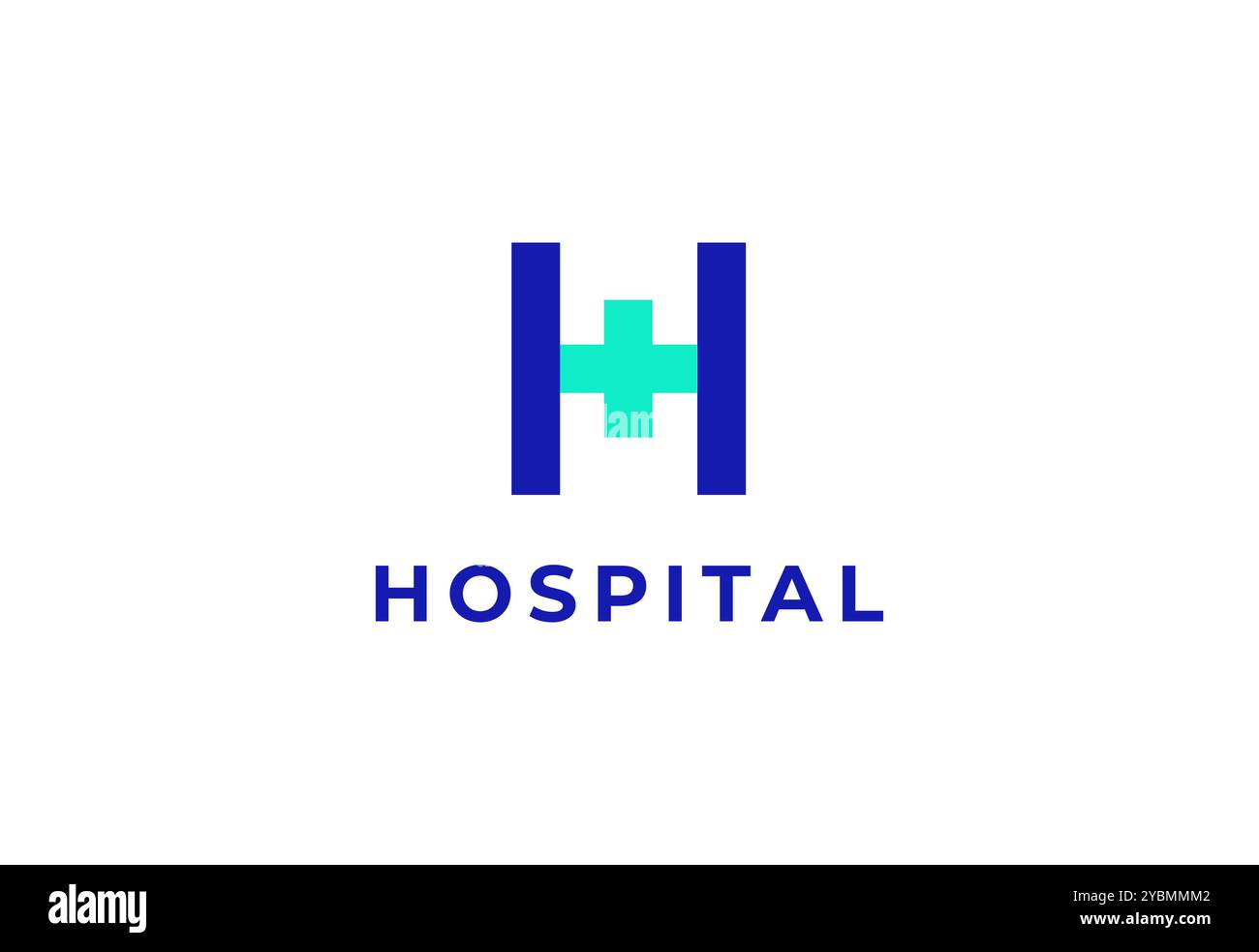 Logo letter H with symbol medical plus, Creative template for hospital ...