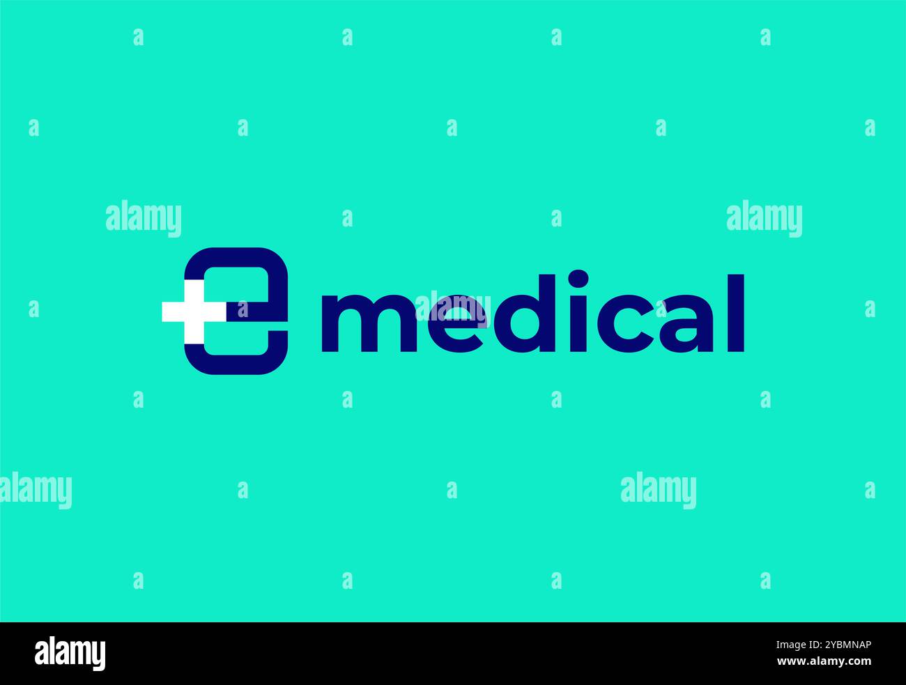 Logo letter E with symbol medical plus, Creative template for hospital ...