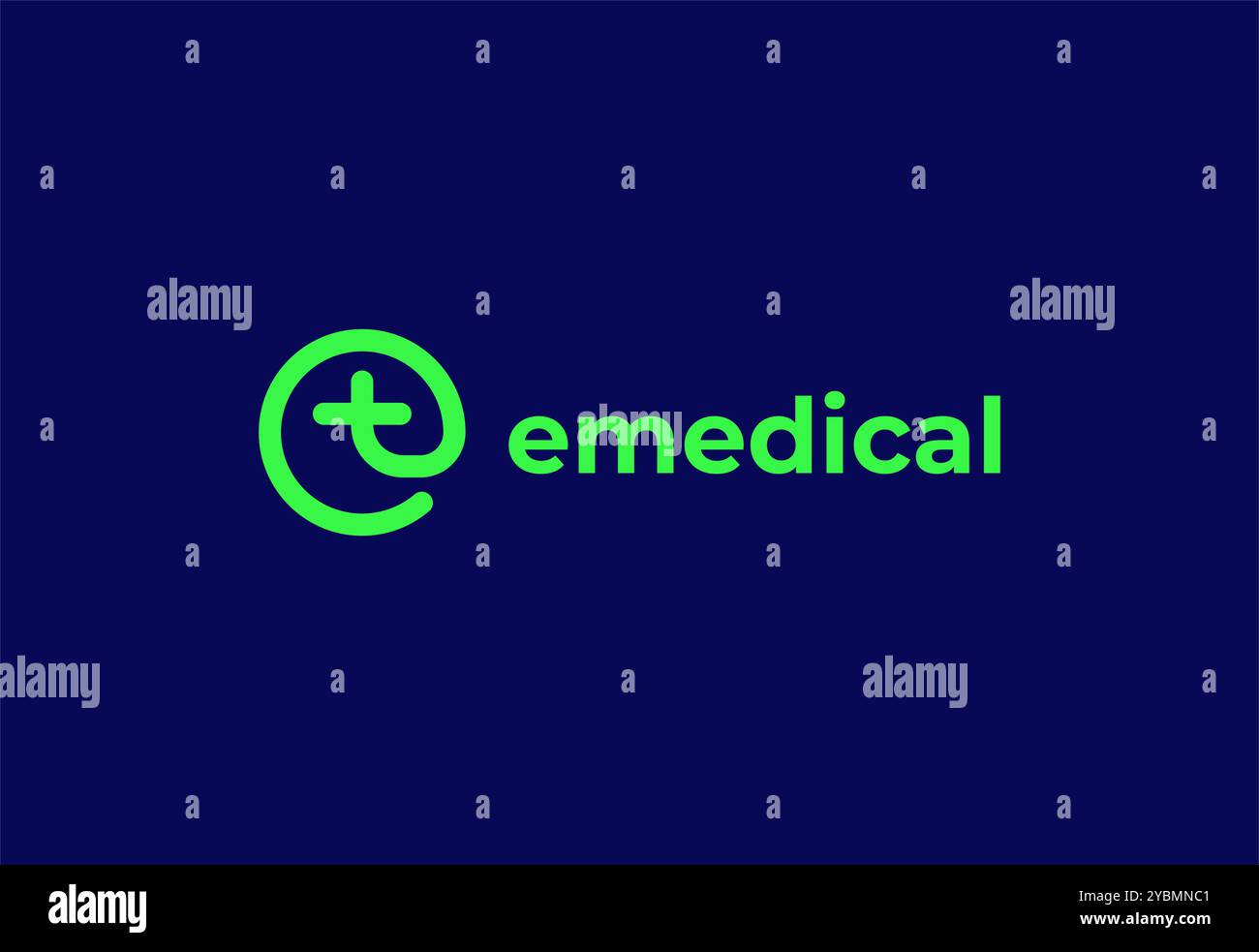 Logo letter E with symbol medical plus, Creative template for hospital ...