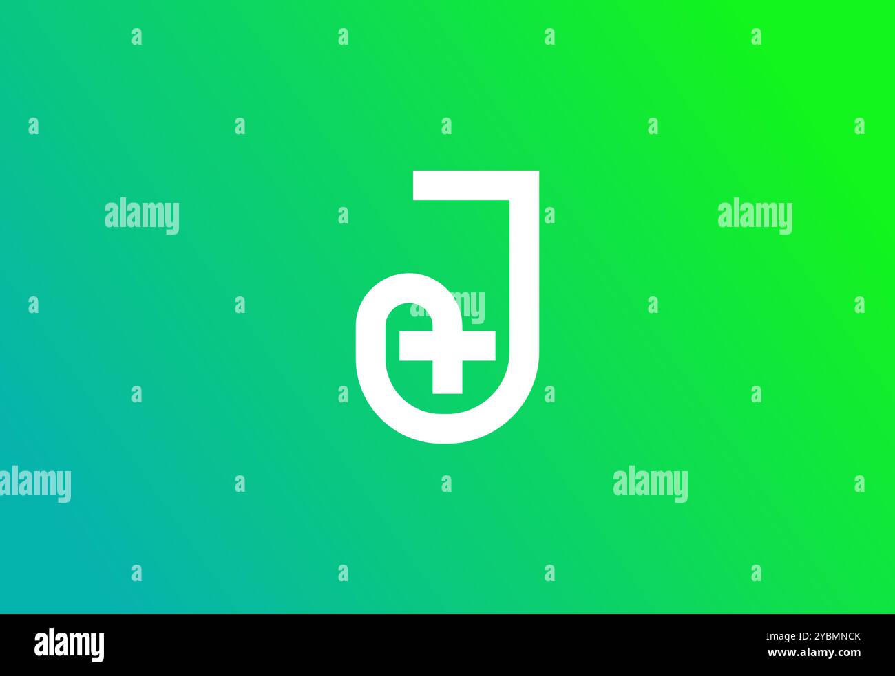 Logo letter J with symbol medical plus, Creative template for hospital ...