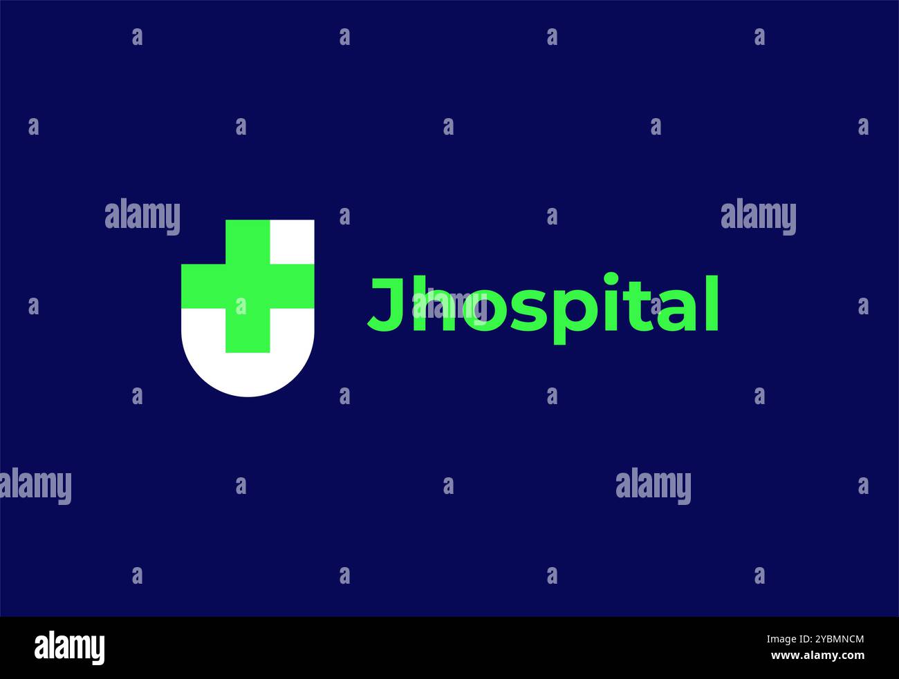 Logo letter J with symbol medical plus, Creative template for hospital ...