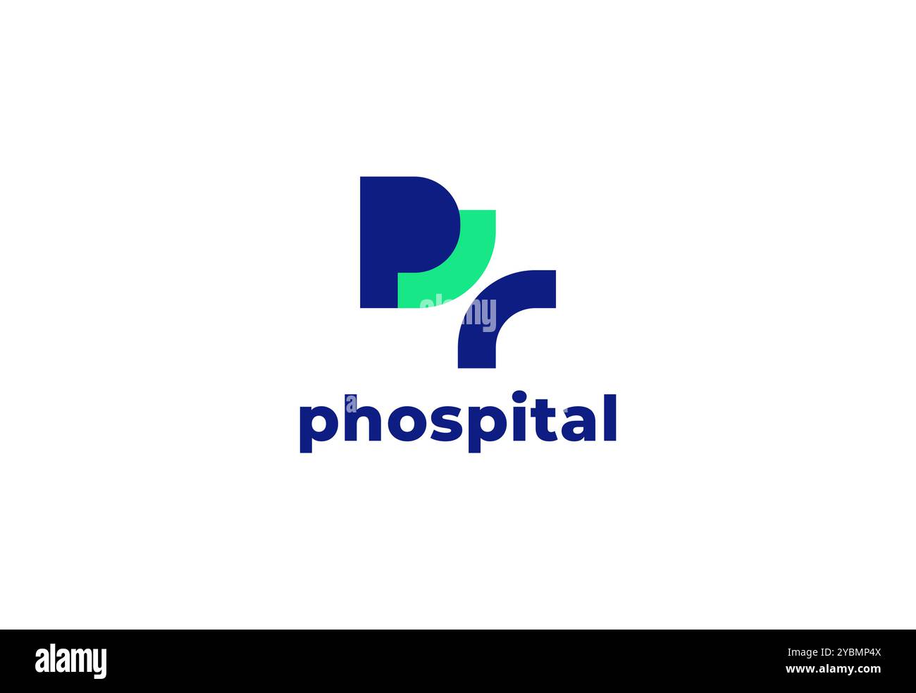Logo letter P with symbol medical plus, Creative template for hospital ...