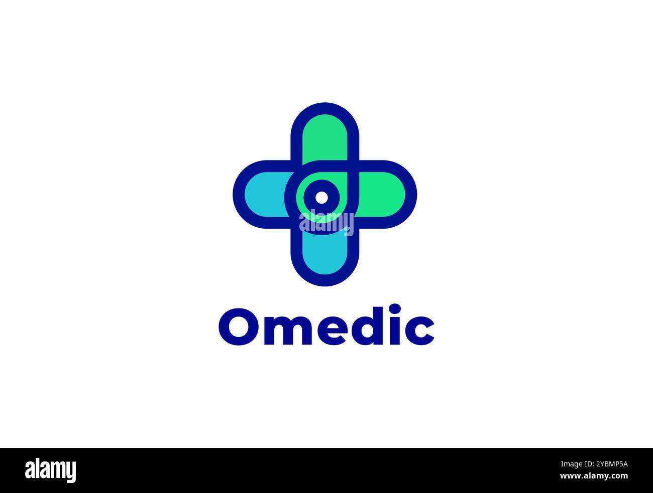 Logo letter O with symbol medical plus, Creative template for hospital ...