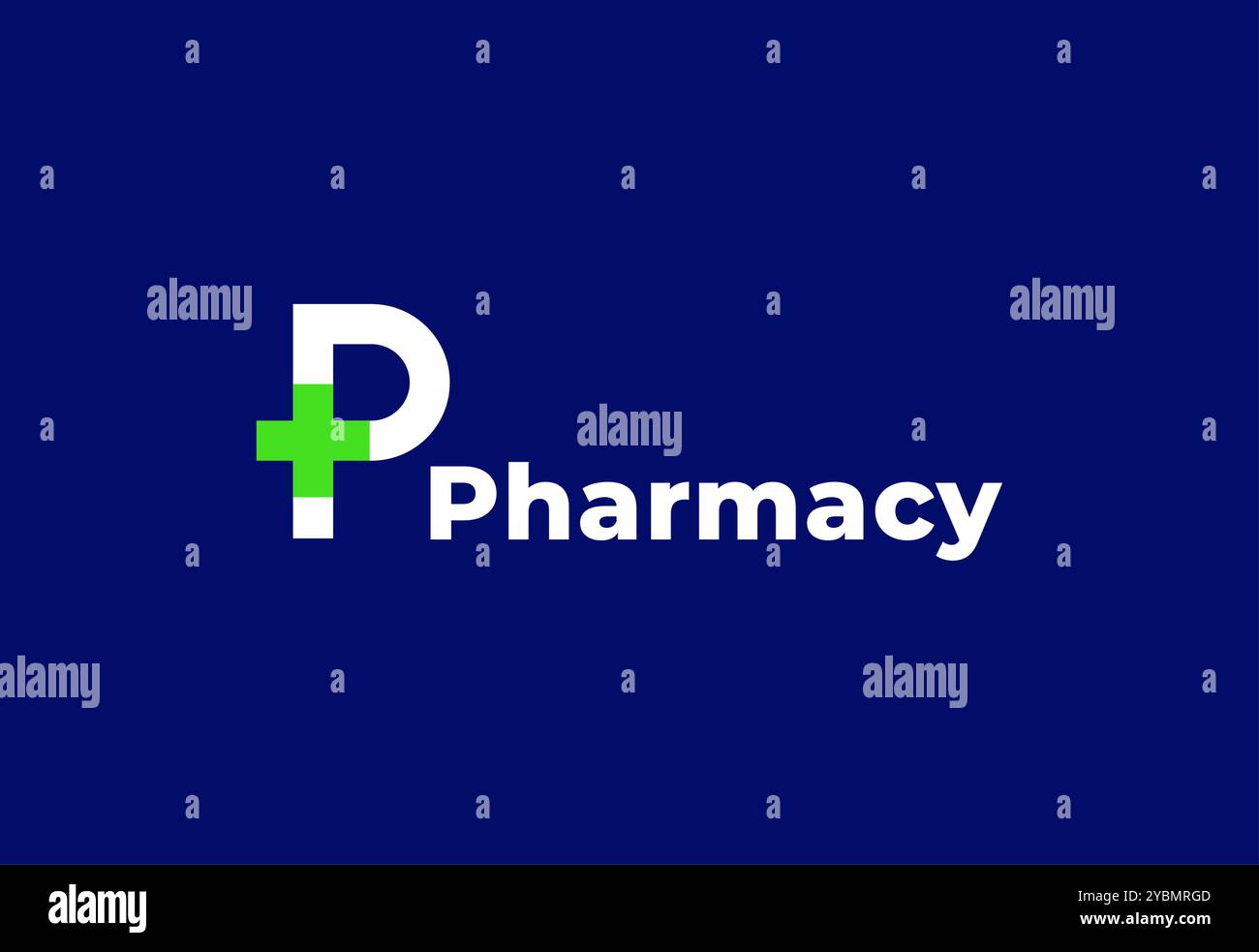 Logo letter P with symbol medical plus, Creative template for hospital ...