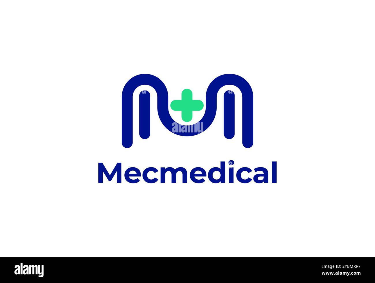 Logo letter M with symbol medical plus, Creative template for hospital ...