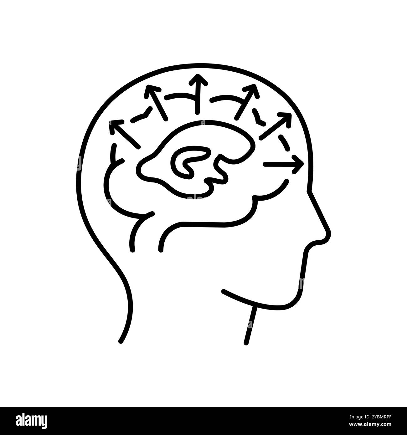 Hydrocephalus line black icon. Sign for web page, mobile app, button ...