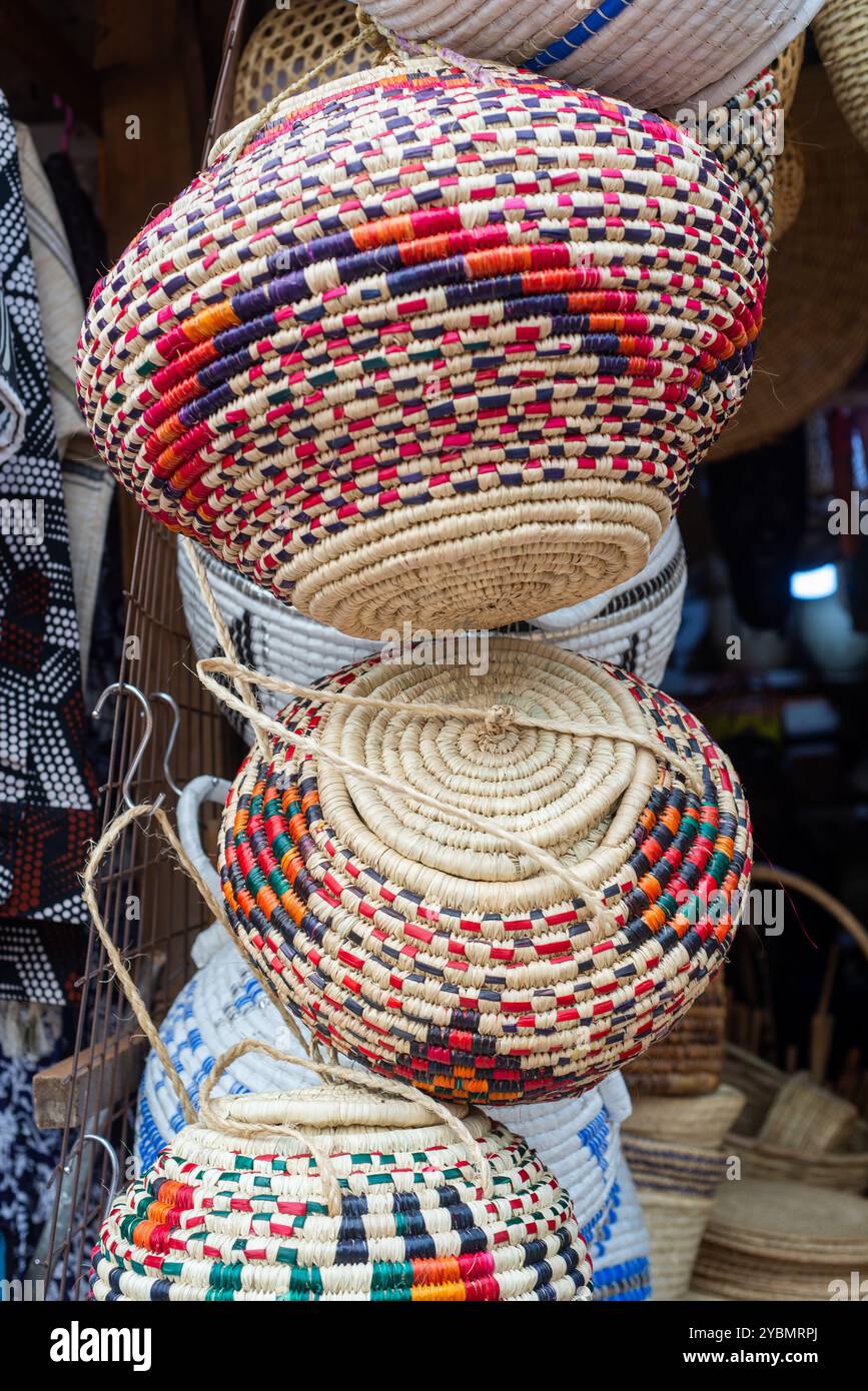 Baskets at East African art Village in Kampala Uganda Stock Photo - Alamy