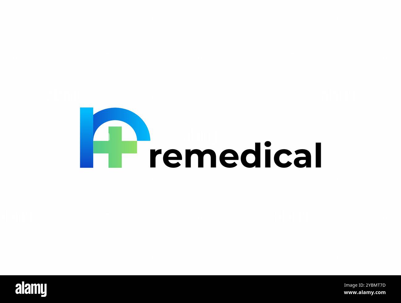 Logo letter R with symbol medical plus, Creative template for hospital ...