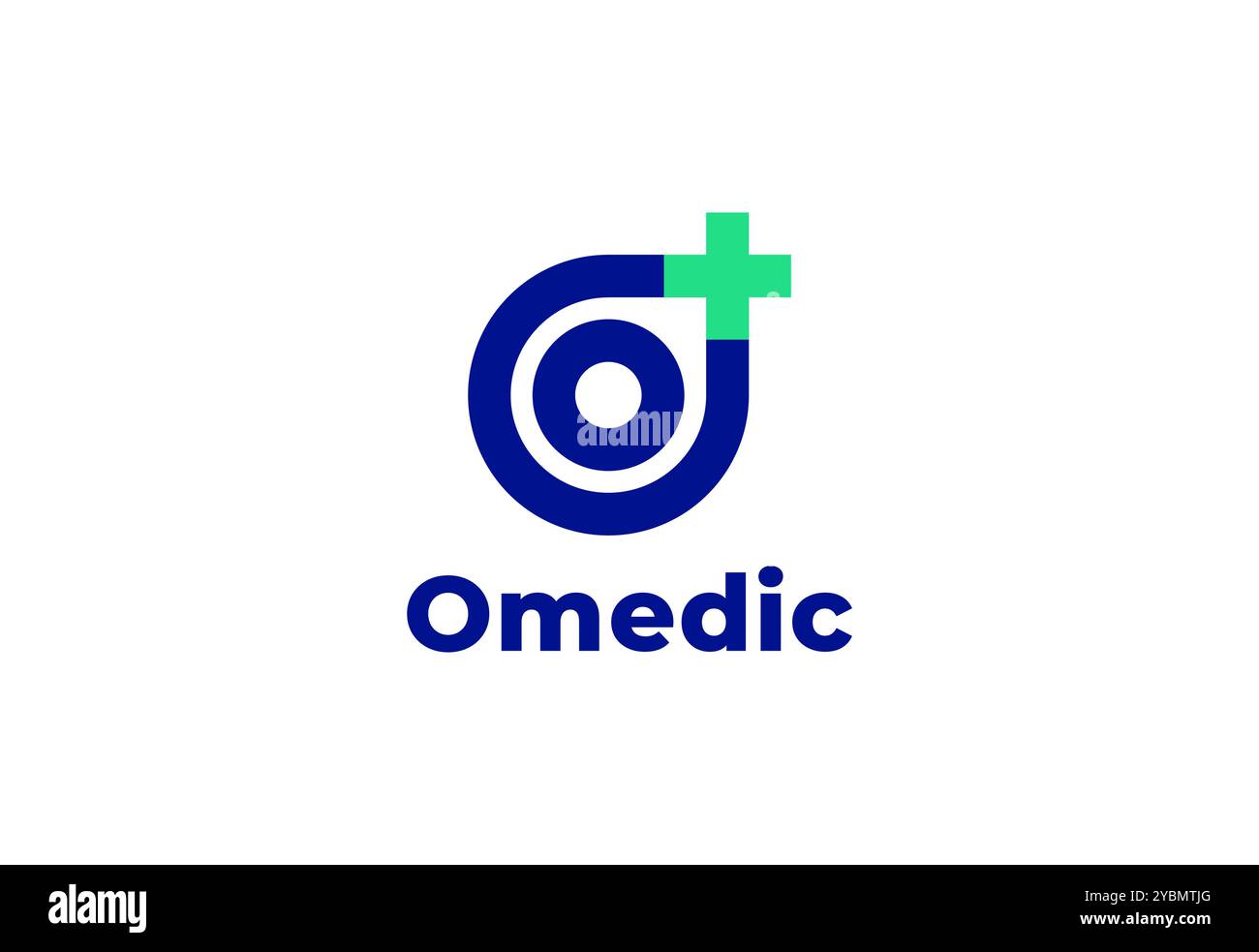 Logo letter O with symbol medical plus, Creative template for hospital ...