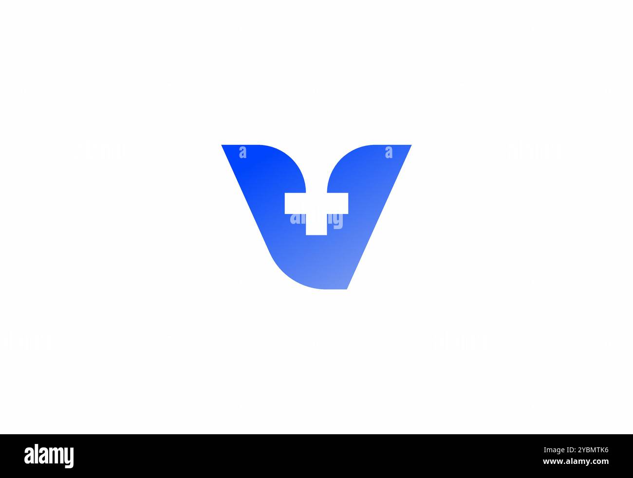 Logo letter V with symbol medical plus, Creative template for hospital ...