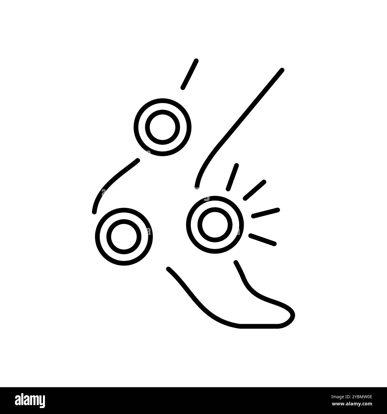 Neuropathy line black icon. Sign for web page, mobile app, button, logo ...