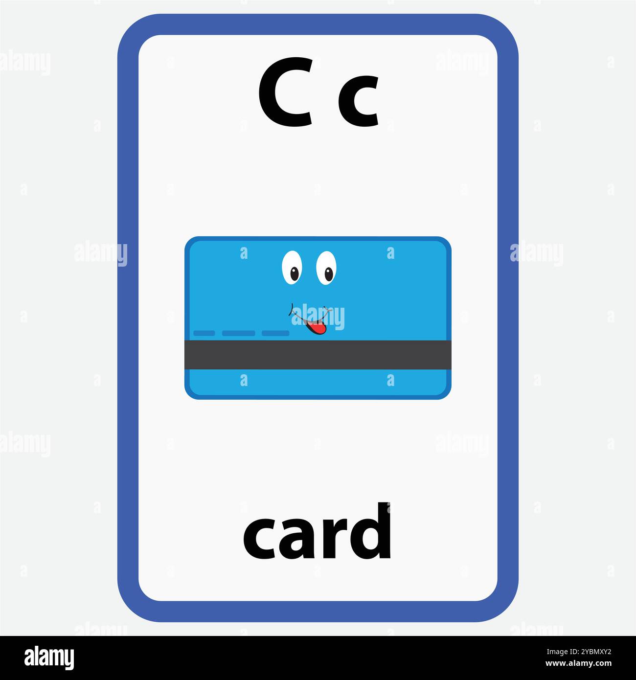 Alphabet flashcard for children with the letter c from card Stock ...