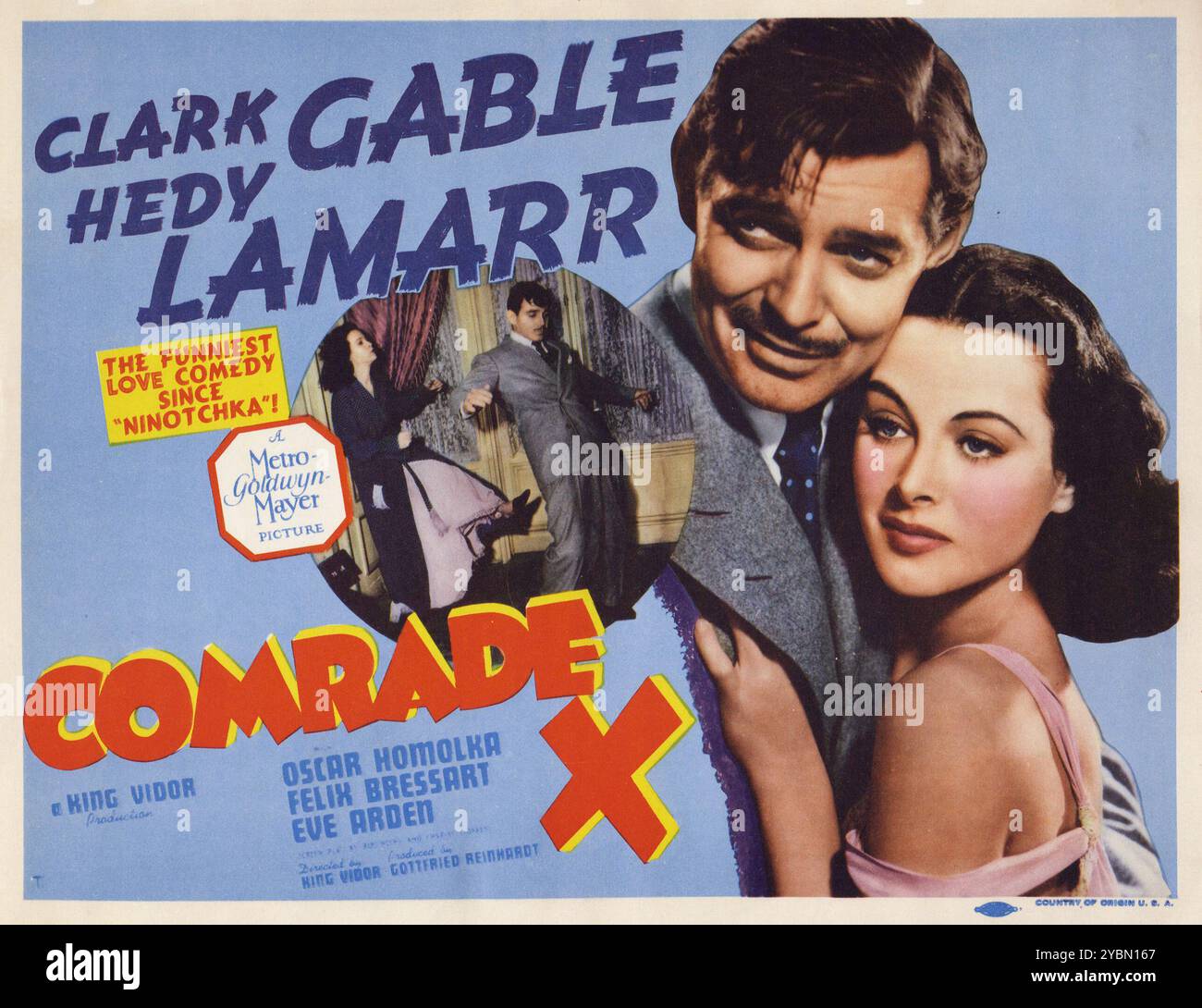 Comrade X (MGM, 1940). Title Lobby Card - film in the same style as Greta Garbo's "Ninotchka ...
