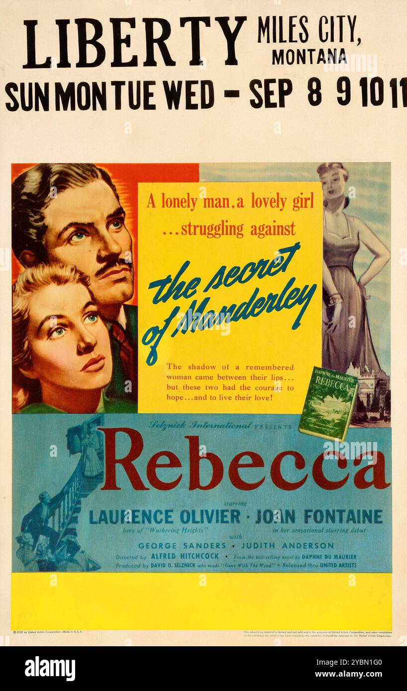 Old window card for the American release of Alfred Hitchcock's 1940 ...