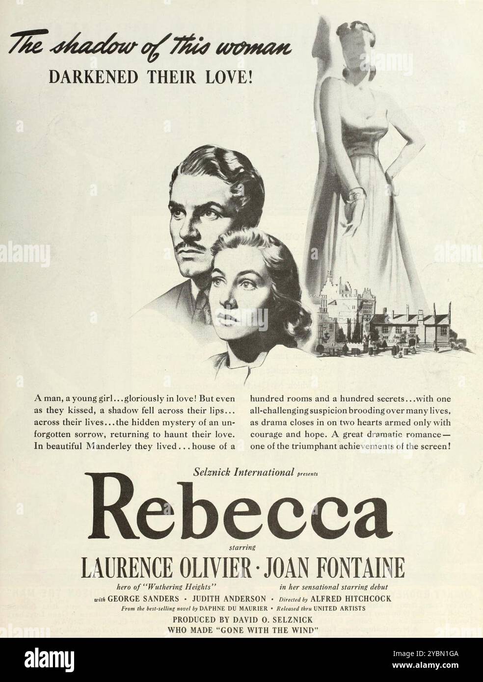 Rebecca 1940 joan fontaine hi-res stock photography and images - Alamy