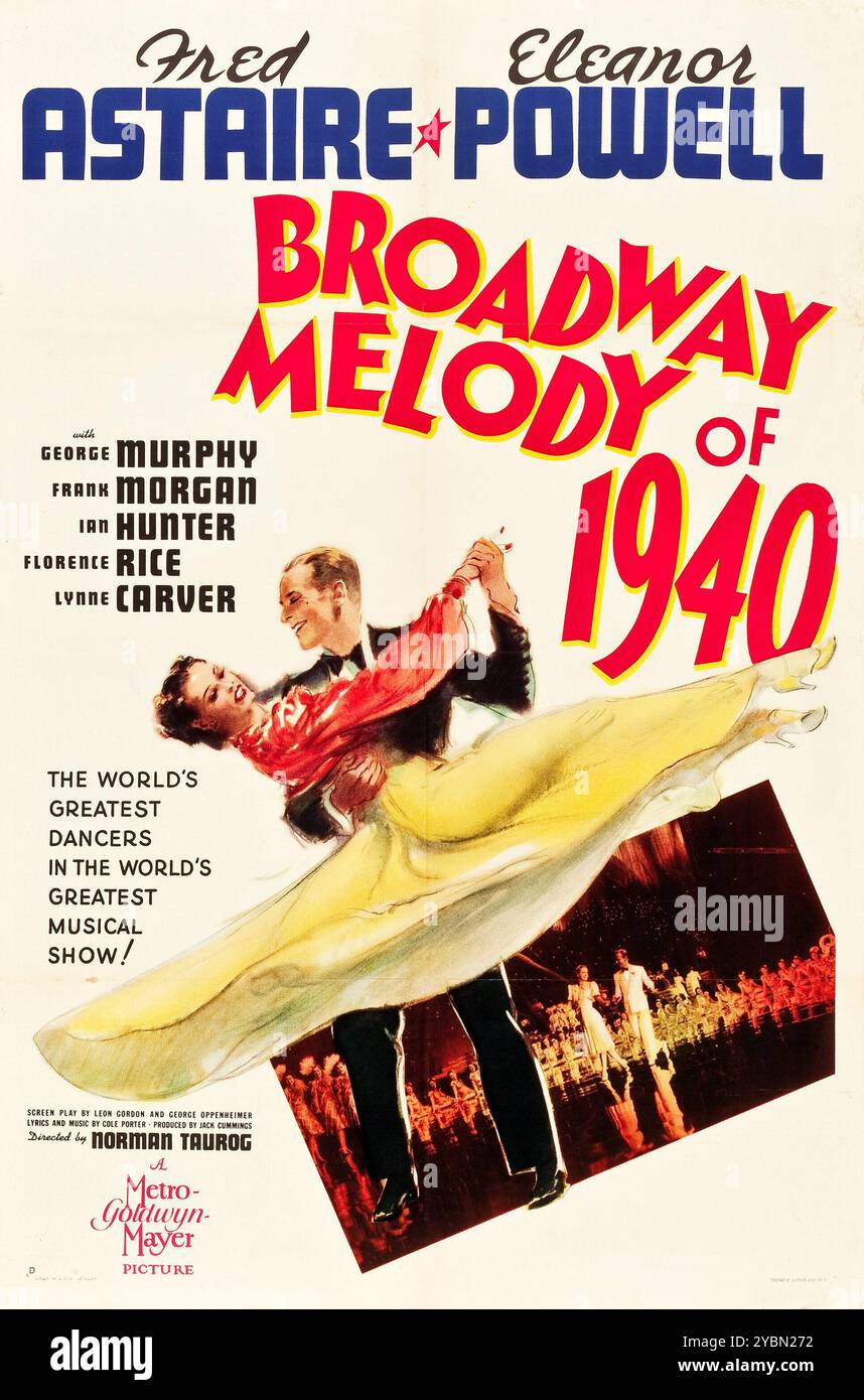 Vintage movie poster for Broadway Melody of 1940 (MGM 1940) Fred ...