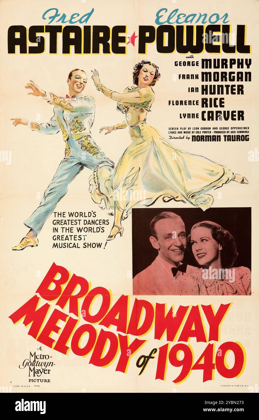 Vintage movie poster for Broadway Melody of 1940 (MGM, 1940) Fred ...