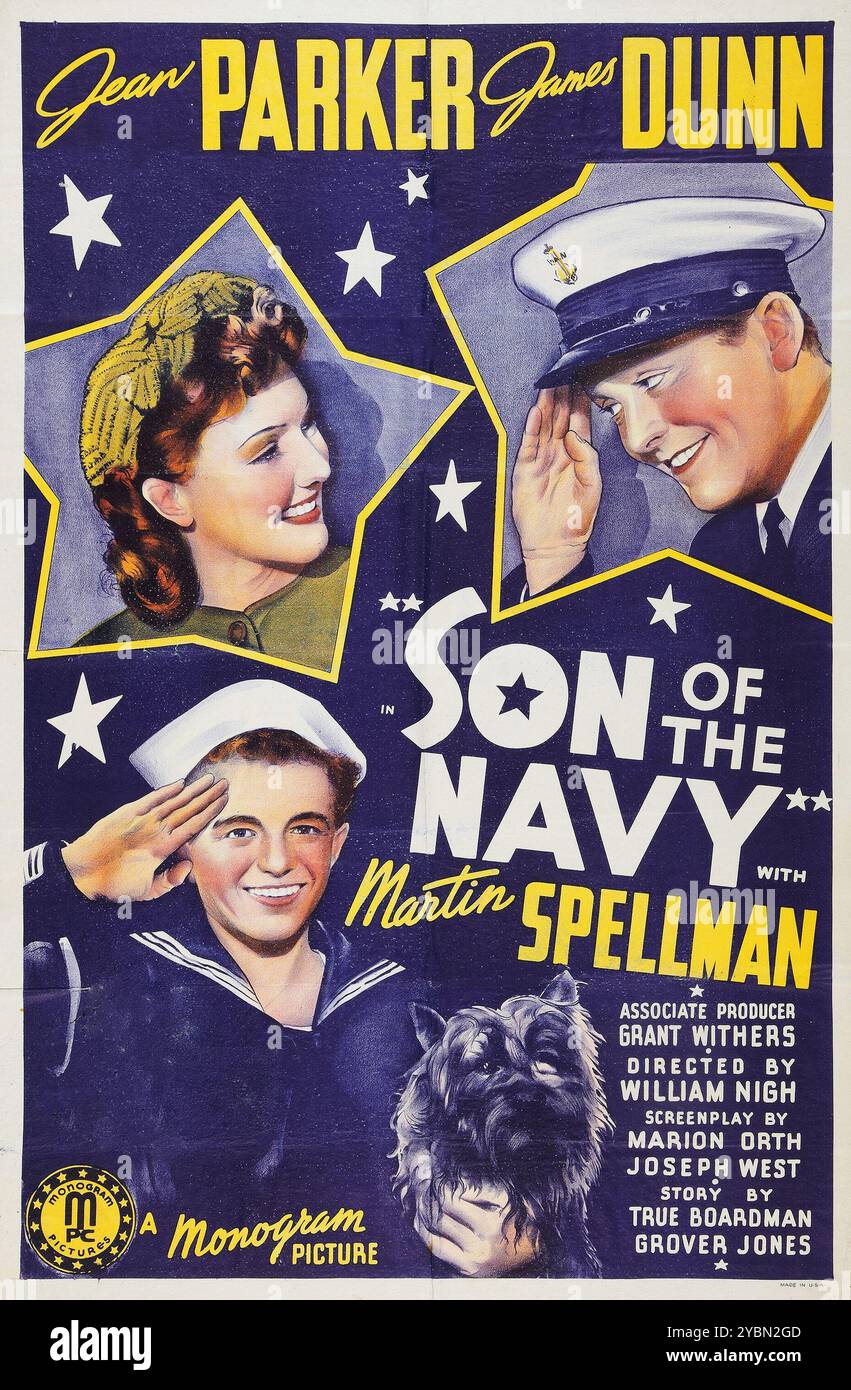 Vintage movie poster for the 1940 film Son of the Navy - with Jean ...
