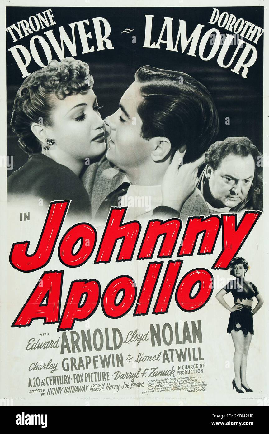 Vintage movie poster for the film Johnny Apollo - directed by Henry ...