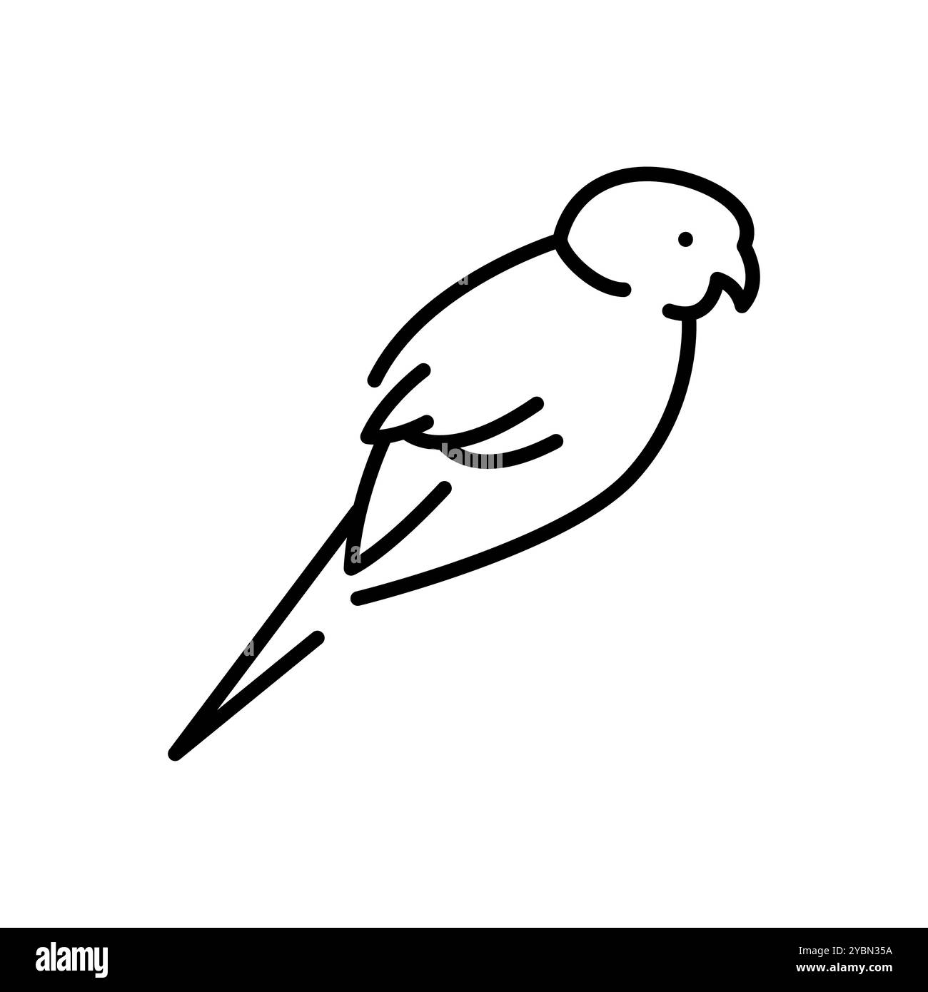 Parrot color icon. Editable stroke.Vector elements Stock Vector Image ...