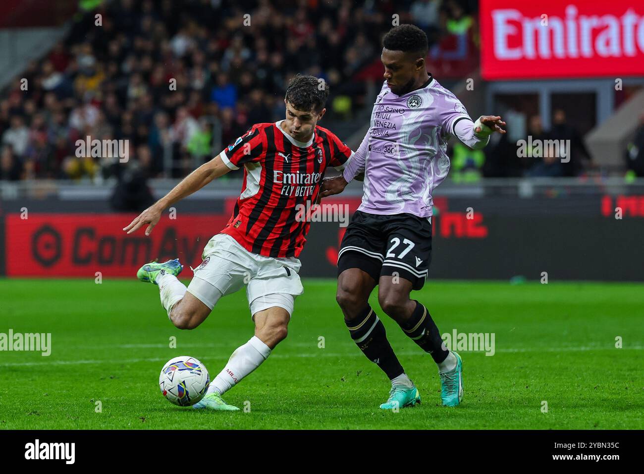 Christian Pulisic of AC Milan seen in action during Serie A 2024/25 football match between AC ...