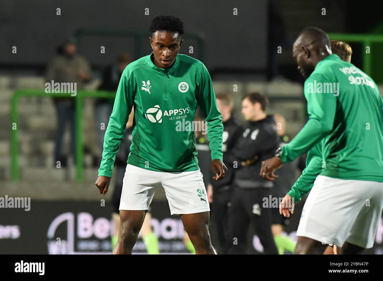 Lommel, Belgium. 19th Oct, 2024. Lommel's Henry Oware pictured during a ...
