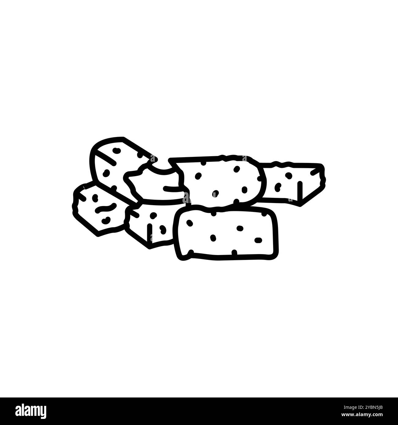 Cheese Stick Logo Mozzarella Sticks Isolated Stock Vector Images