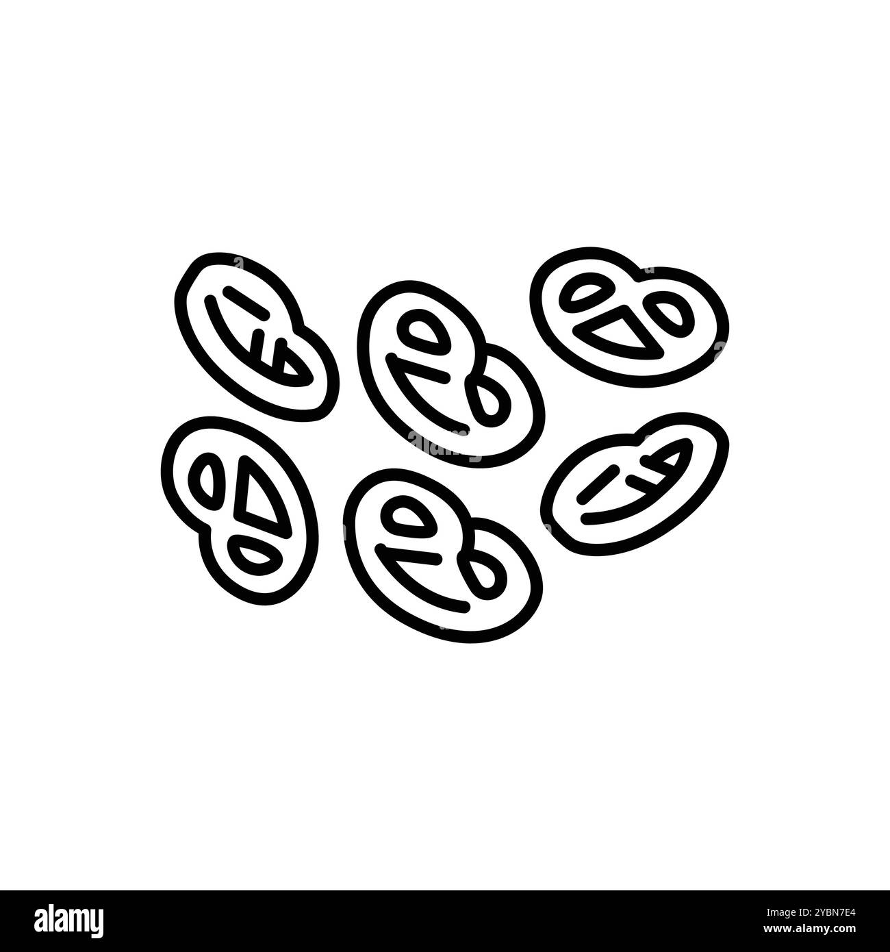 Pretzels line black icon. Sign for web page, mobile app, button, logo ...