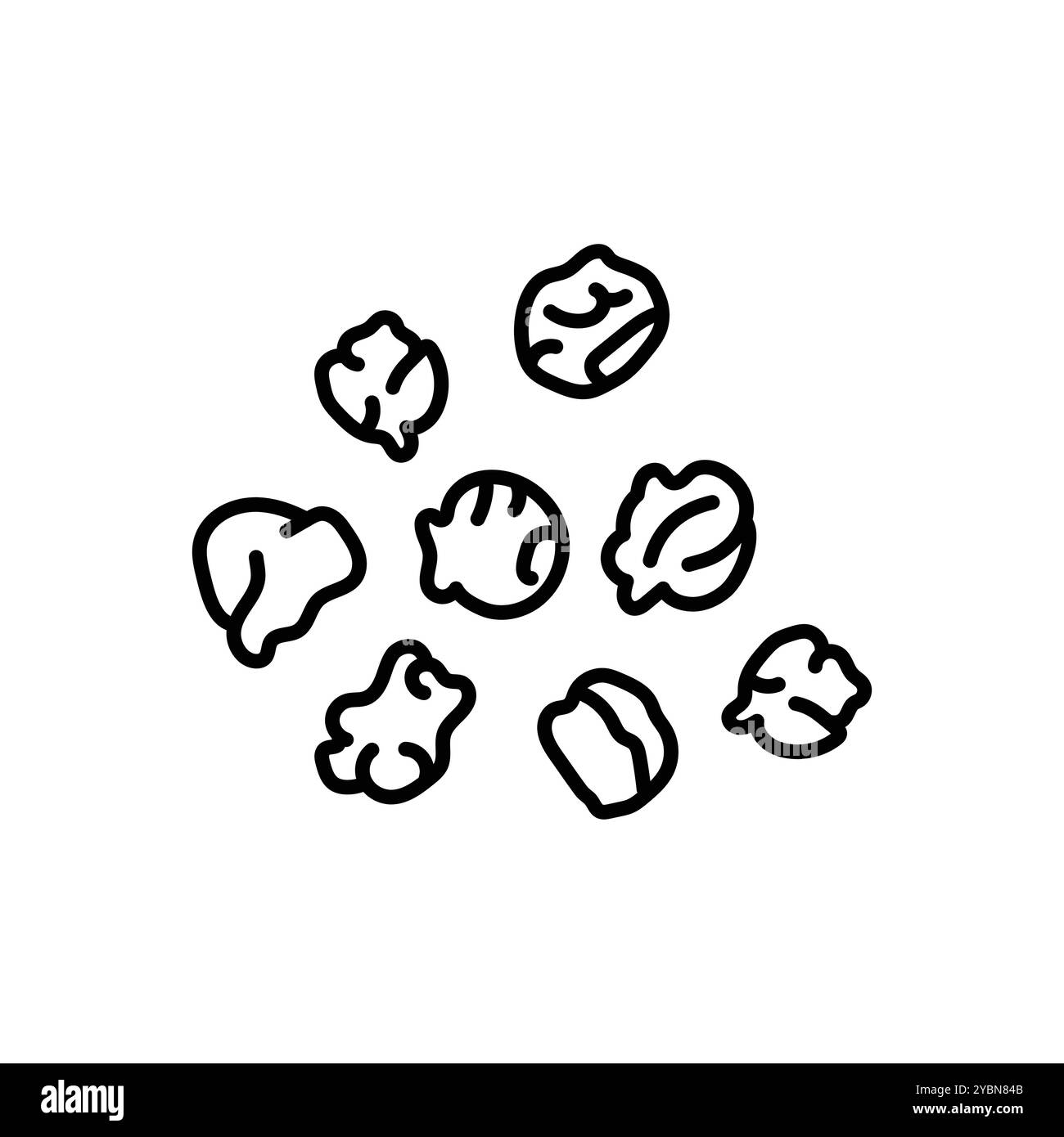 Salted popcorn line black icon. Sign for web page, mobile app, button ...