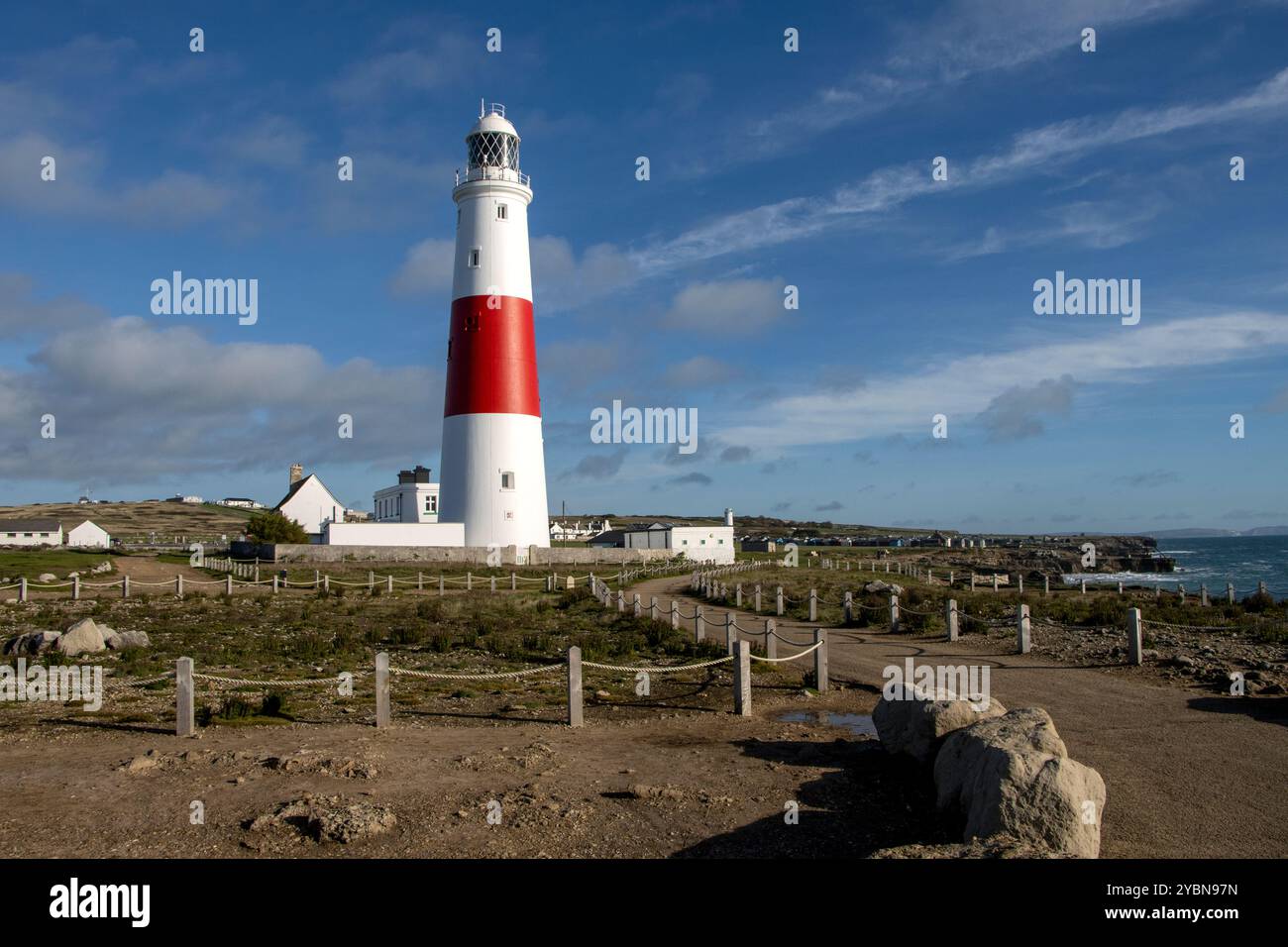 Portland,Dorset,UK - October 18 2024: The lighthouse at Portland Bill ...