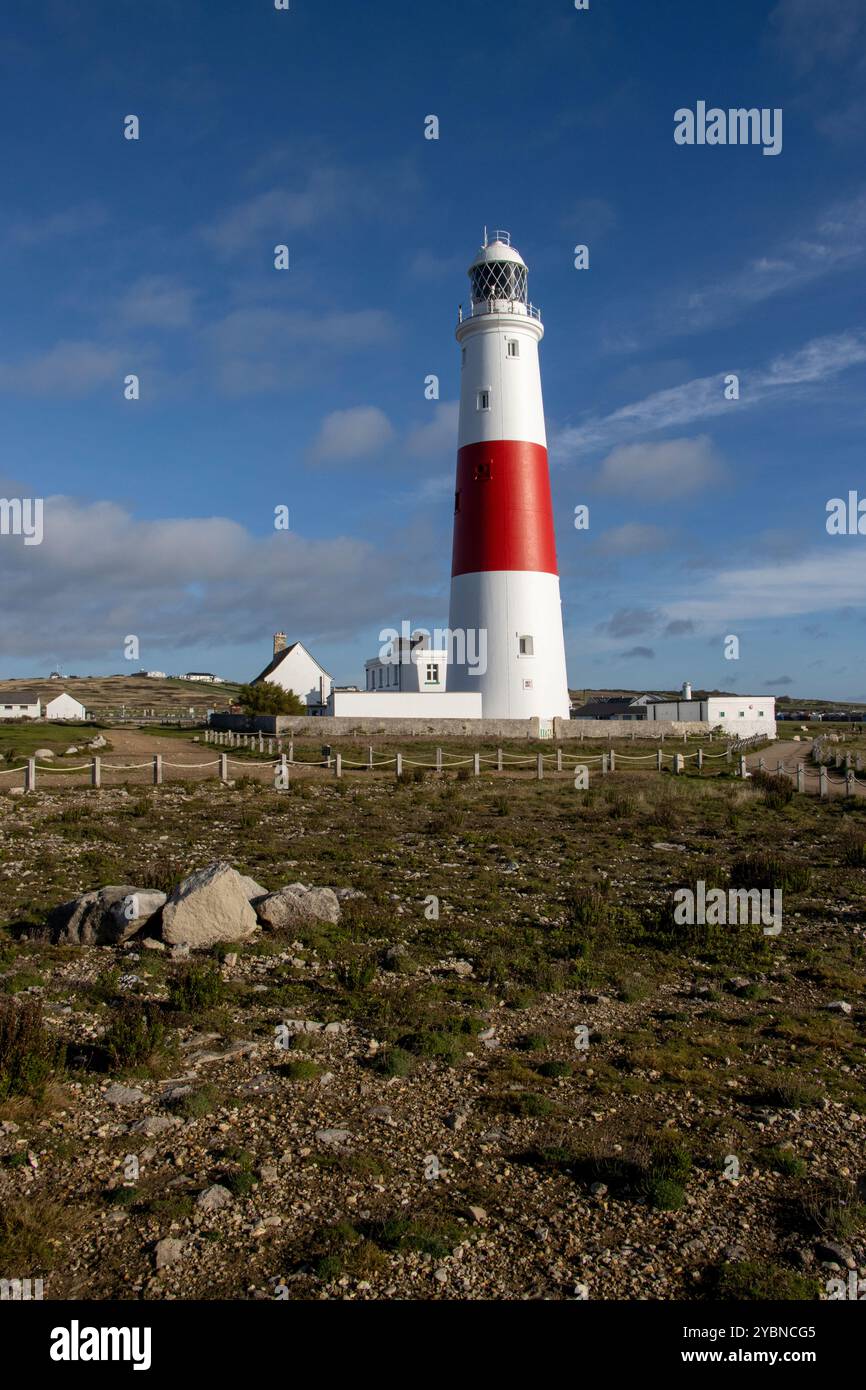 Portland,Dorset,UK - October 18 2024: The lighthouse at Portland Bill ...