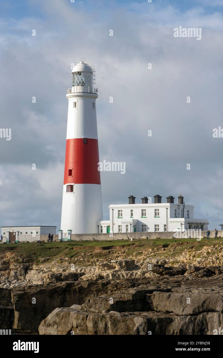 Portland,Dorset,UK - October 18 2024: The lighthouse at Portland Bill ...