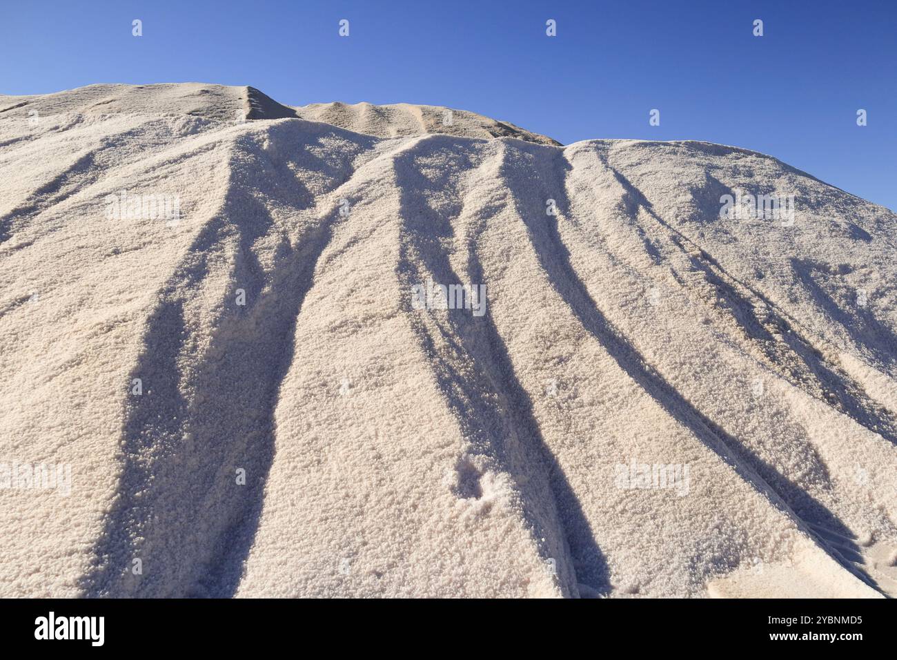 Mountain of salt in the Saltworks of the natural park of Santa Pola ...