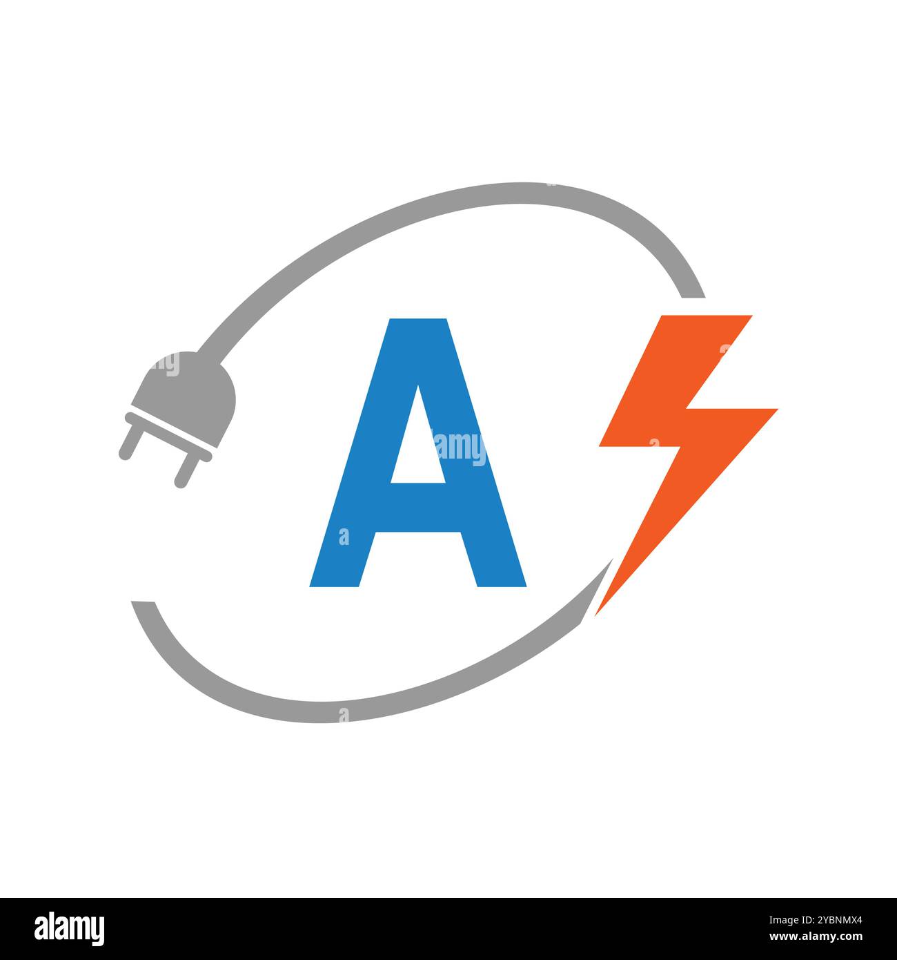 Letter A Electrical Logo Concept With Electric Plug and Power Symbol ...
