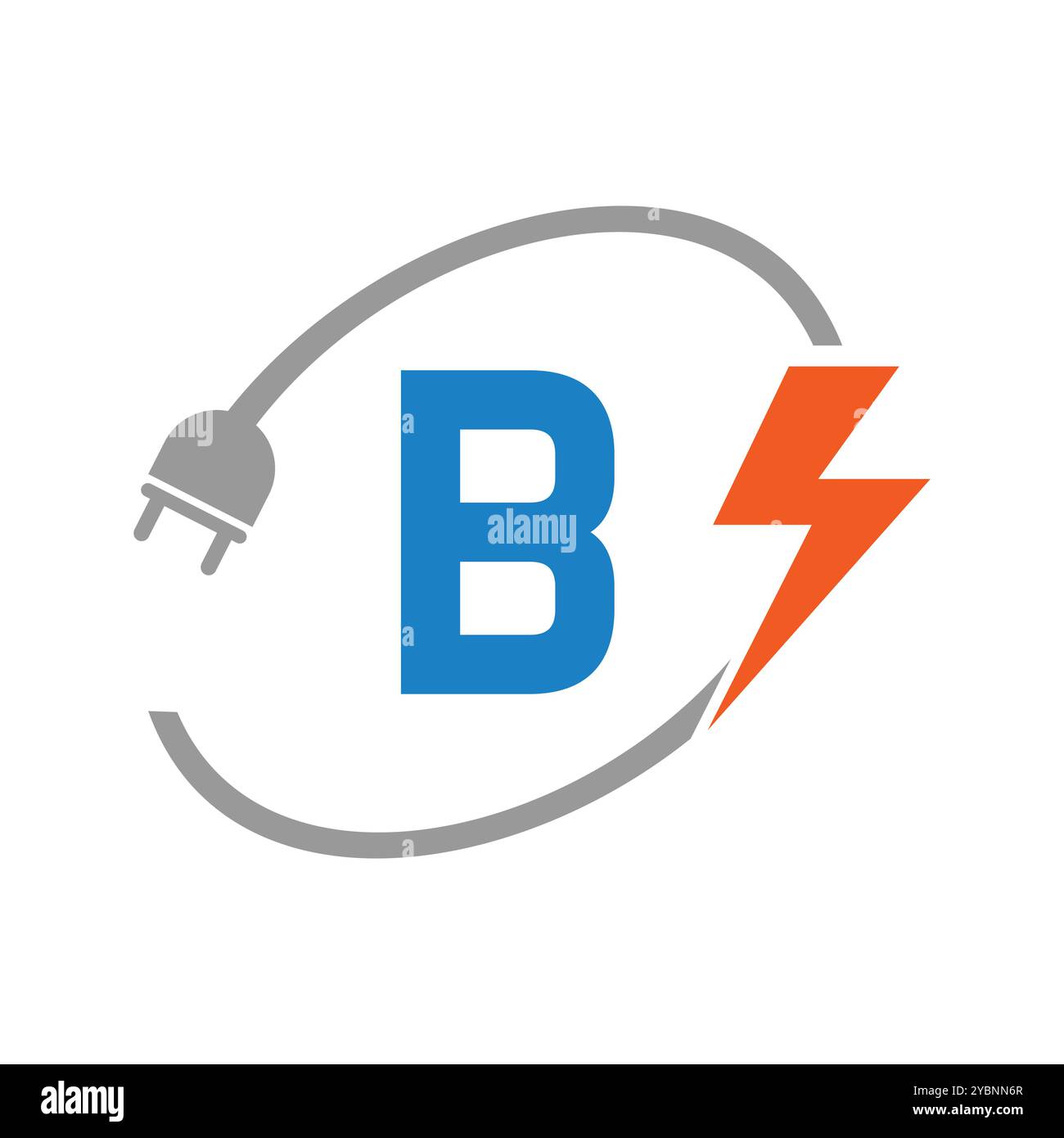 Letter B Electrical Logo Concept With Electric Plug and Power Symbol ...