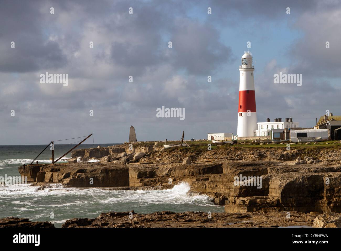 Portland,Dorset,UK - October 18 2024: The lighthouse at Portland Bill ...