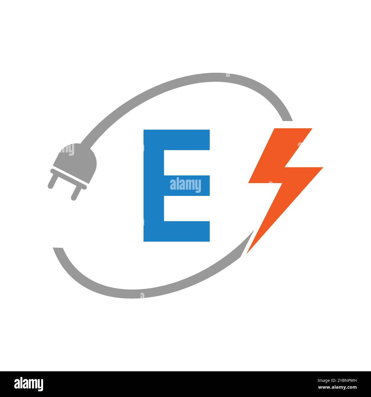 Letter E Electrical Logo Concept With Electric Plug and Power Symbol ...