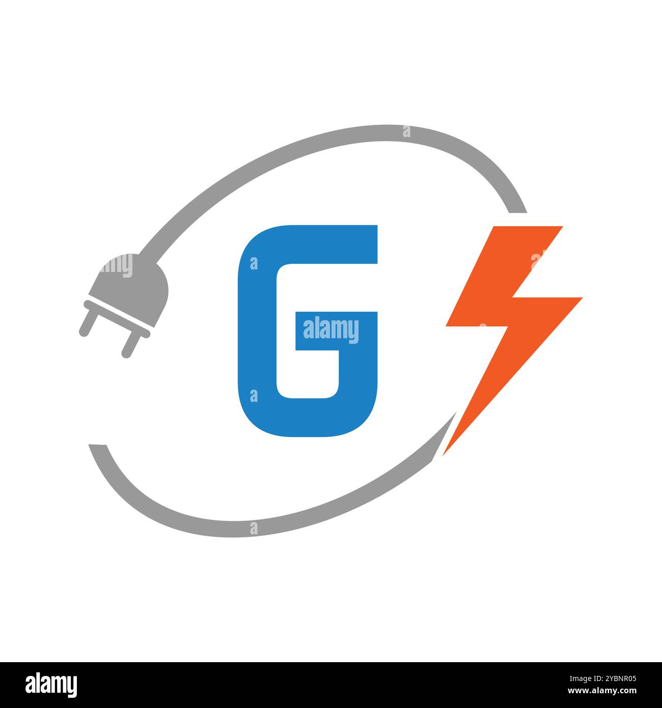 Letter G Electrical Logo Concept With Electric Plug and Power Symbol ...
