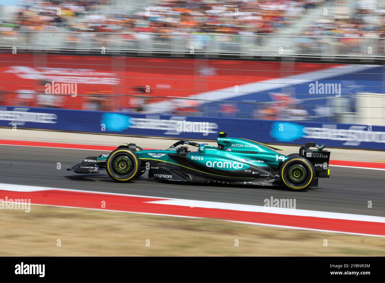 AUSTIN, TX - OCTOBER 19: Aston Martin Aramco F1 Team driver Fernando ...