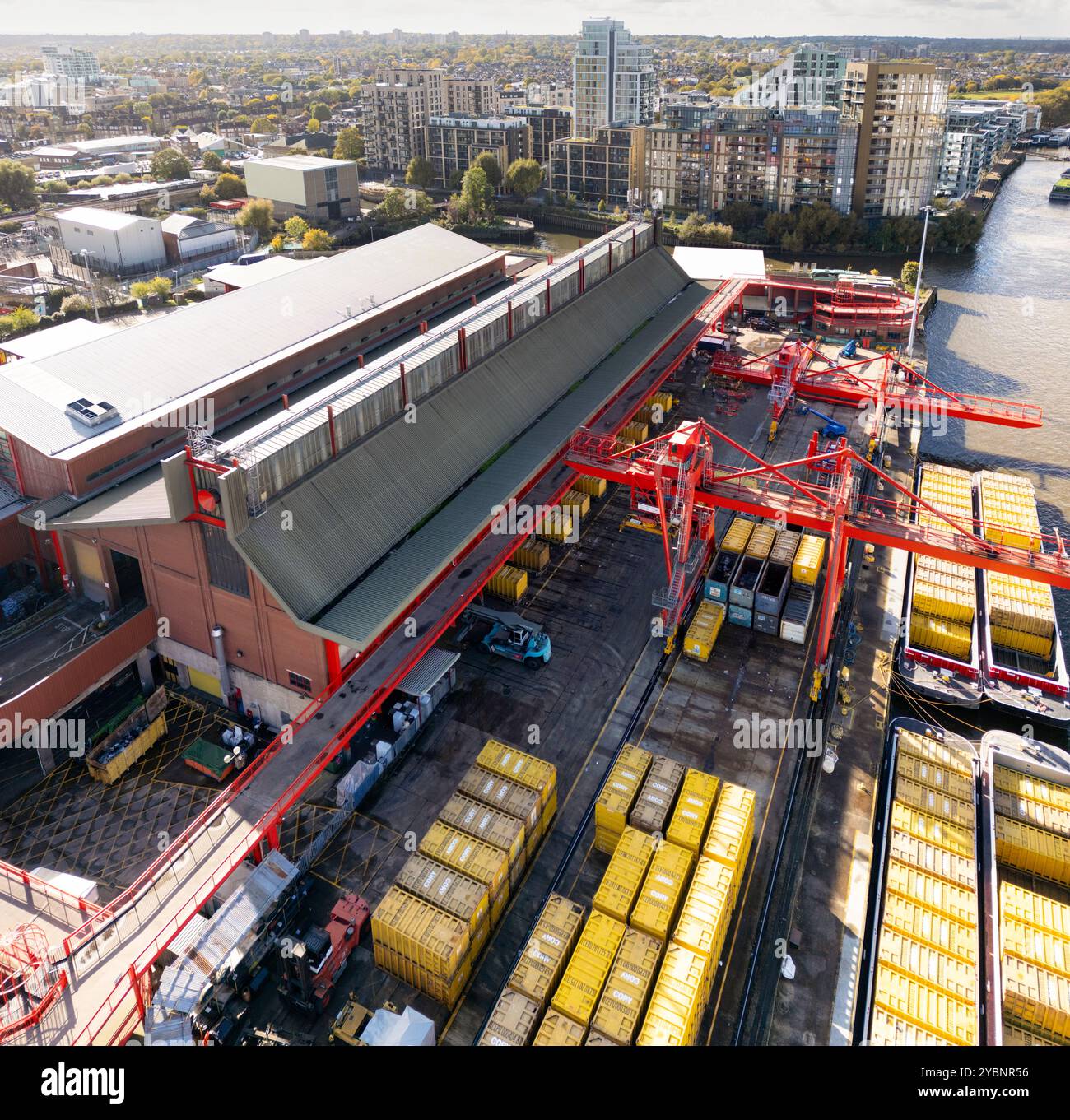 Aerial view of Western Riverside Waste Authority Recycling Facility ...