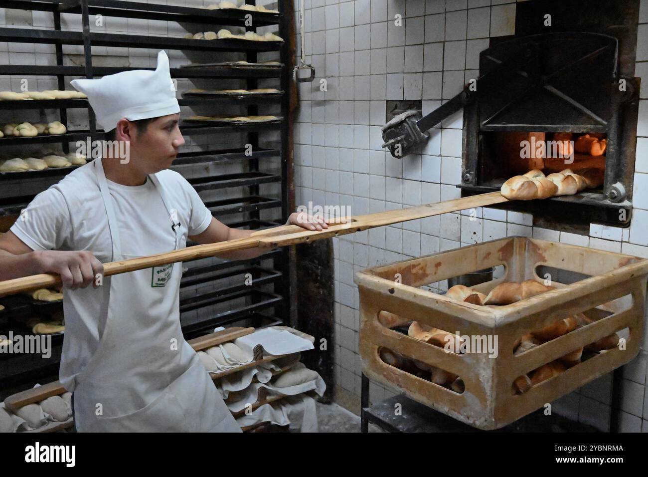 Adrian Castro, a young baker from the Tijuana bakery, Panadería "La ...