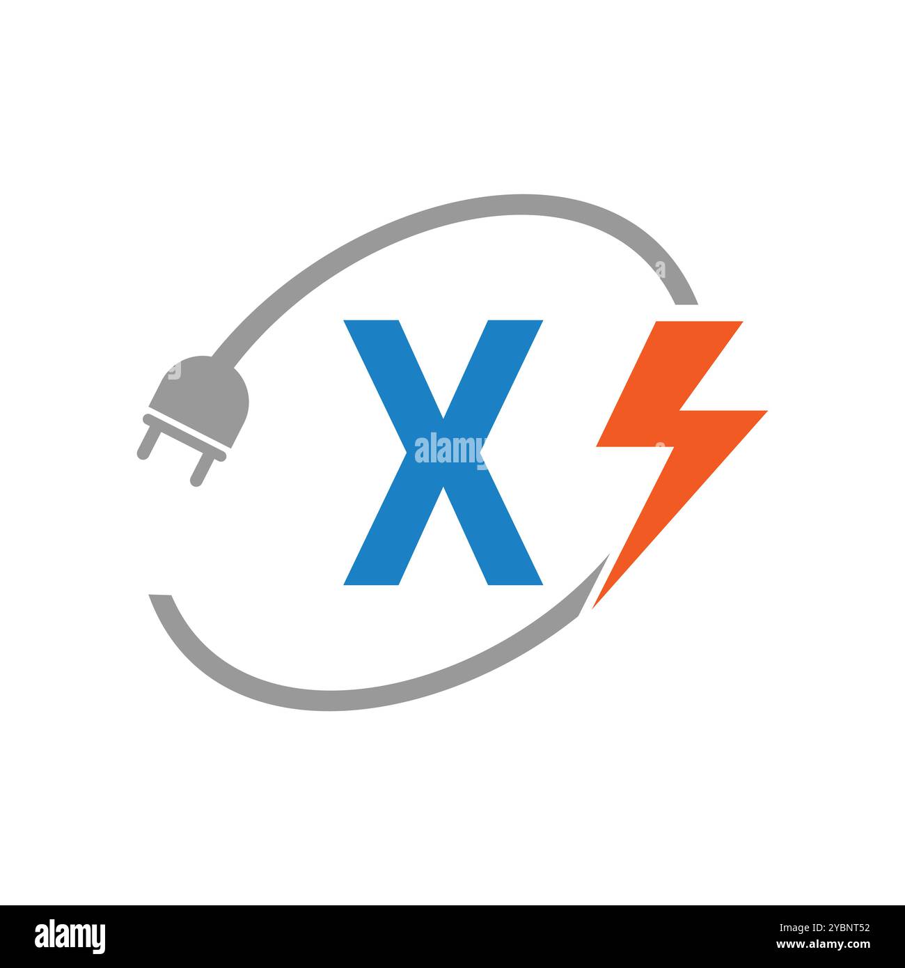 Letter X Electrical Logo Concept With Electric Plug and Power Symbol ...