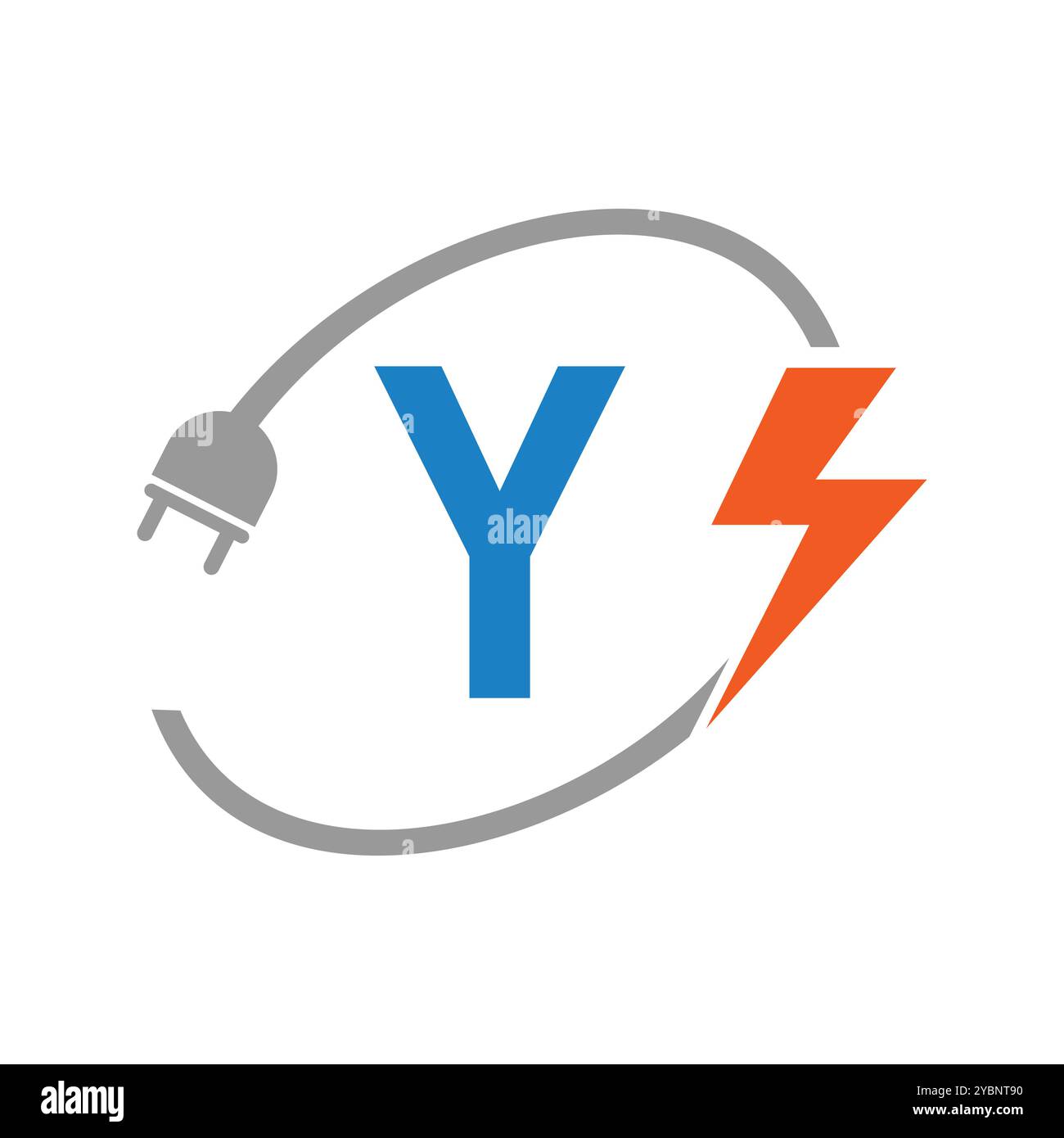 Letter Y Electrical Logo Concept With Electric Plug and Power Symbol ...