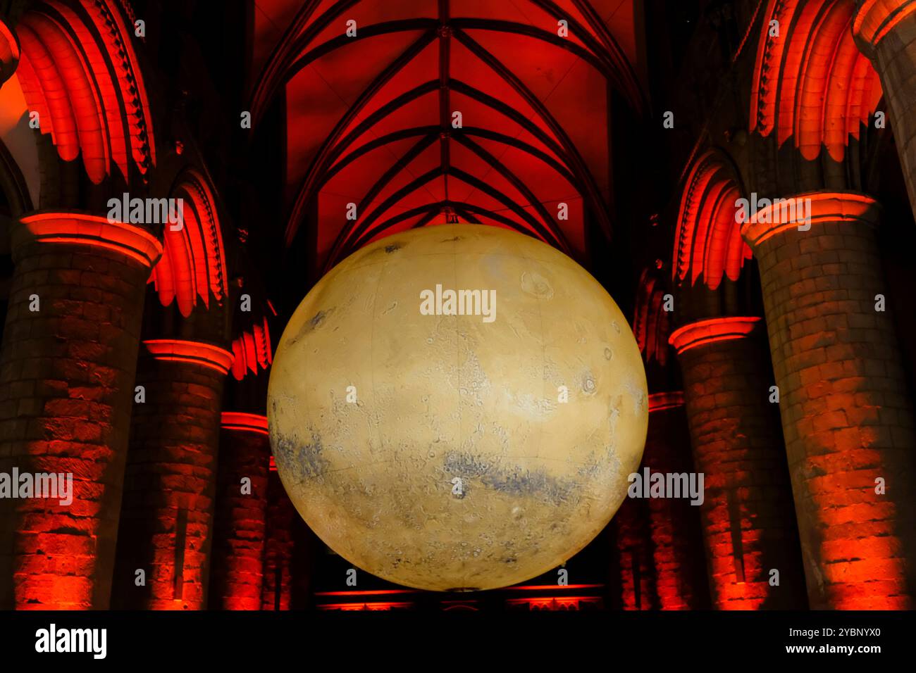 Gloucester, UK. 14th Oct, 2024. An evening viewing of Luke Jerram's ...
