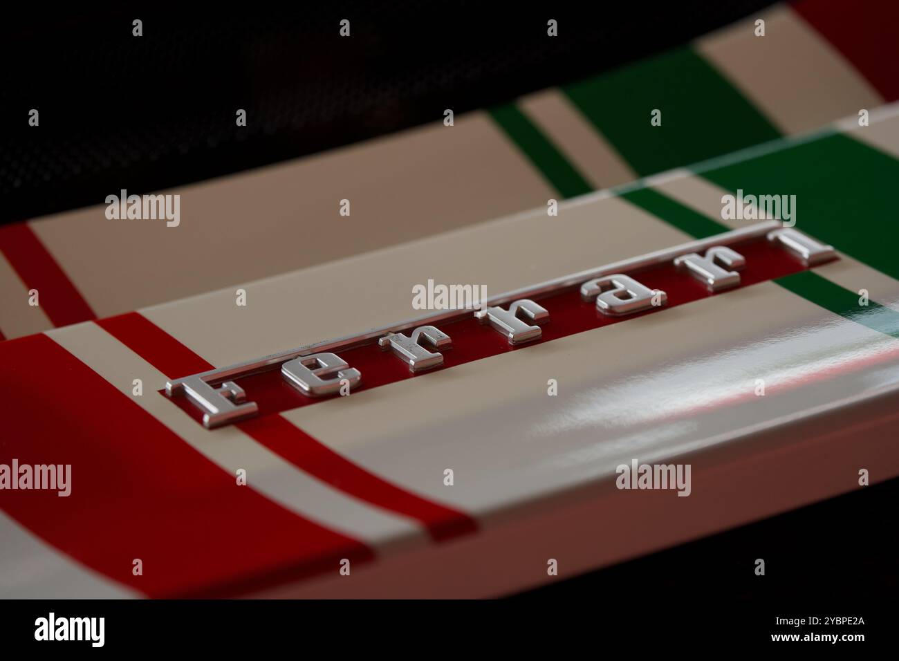 Italian flag livery on Ferrari 296 Challenge race car at Circuit Enzo ...