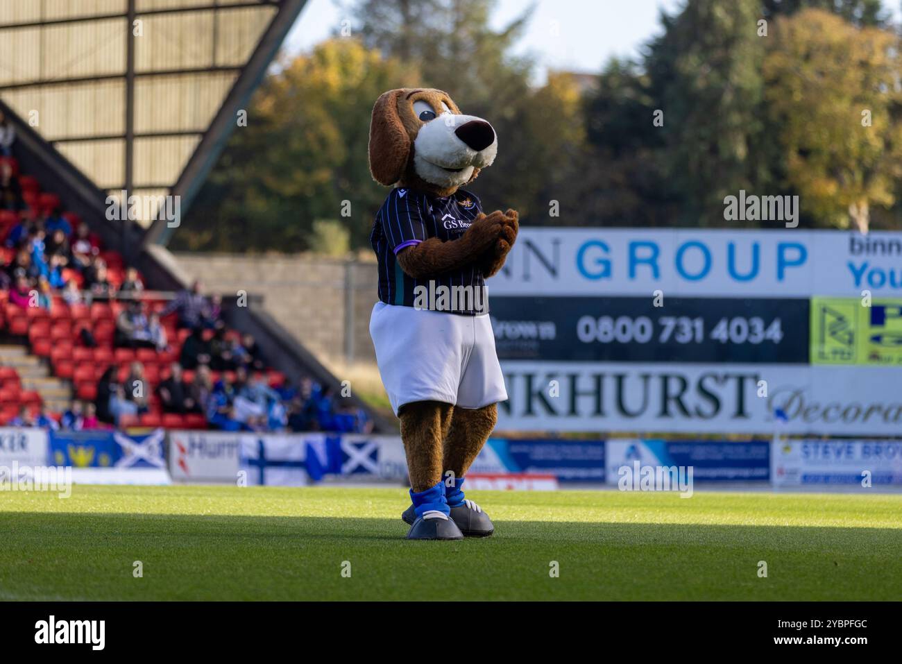 Perth, Scotland. 19th Oct 2024. St Johnstone mascot Brogan the Beagle ...
