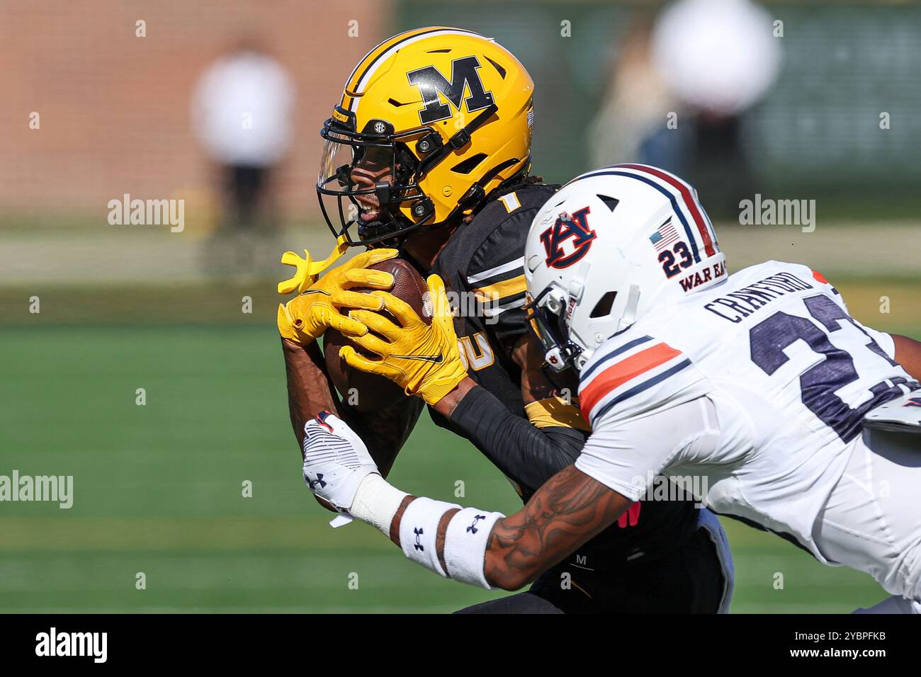 October 19, 2024: Missouri Tigers wide receiver Theo Wease Jr. (1 ...