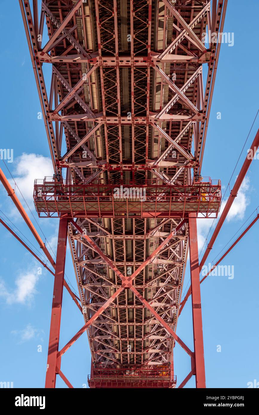 Iconic red bridge of the 25 April in Lisboa, Portugal Stock Photo - Alamy