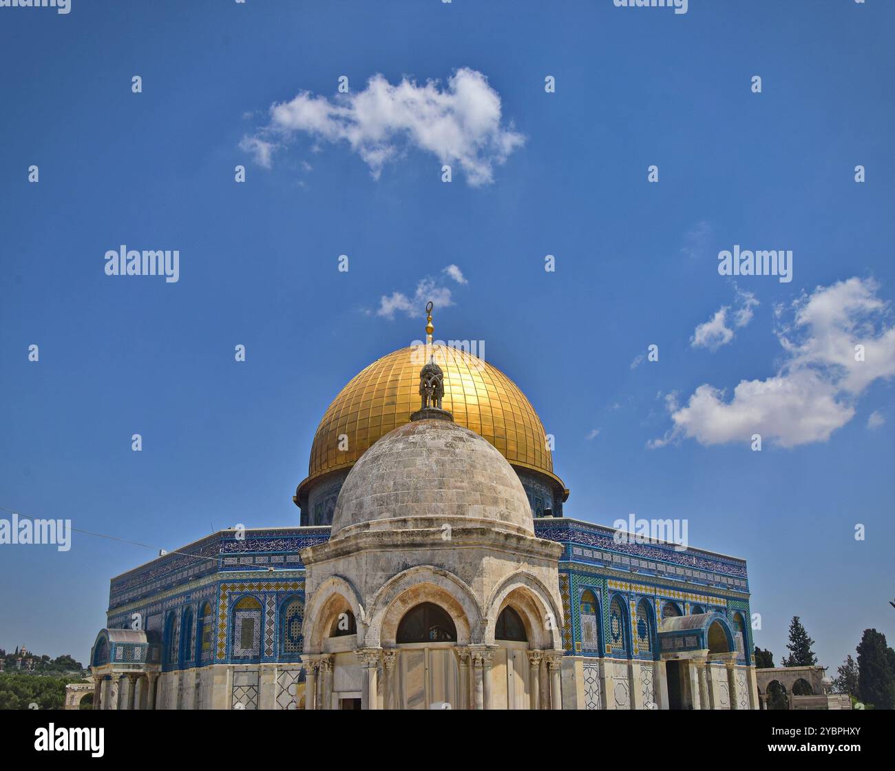 A complex of religious buildings on the Temple Mount in Jerusalem Stock ...